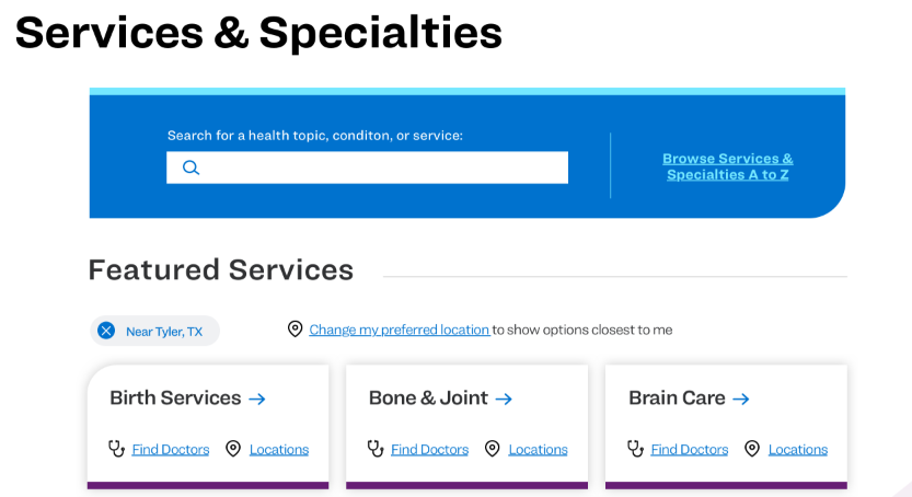Services & Specialties - CHRISTUS Health